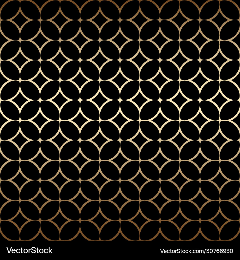 Golden art deco simple seamless pattern Royalty Free Vector