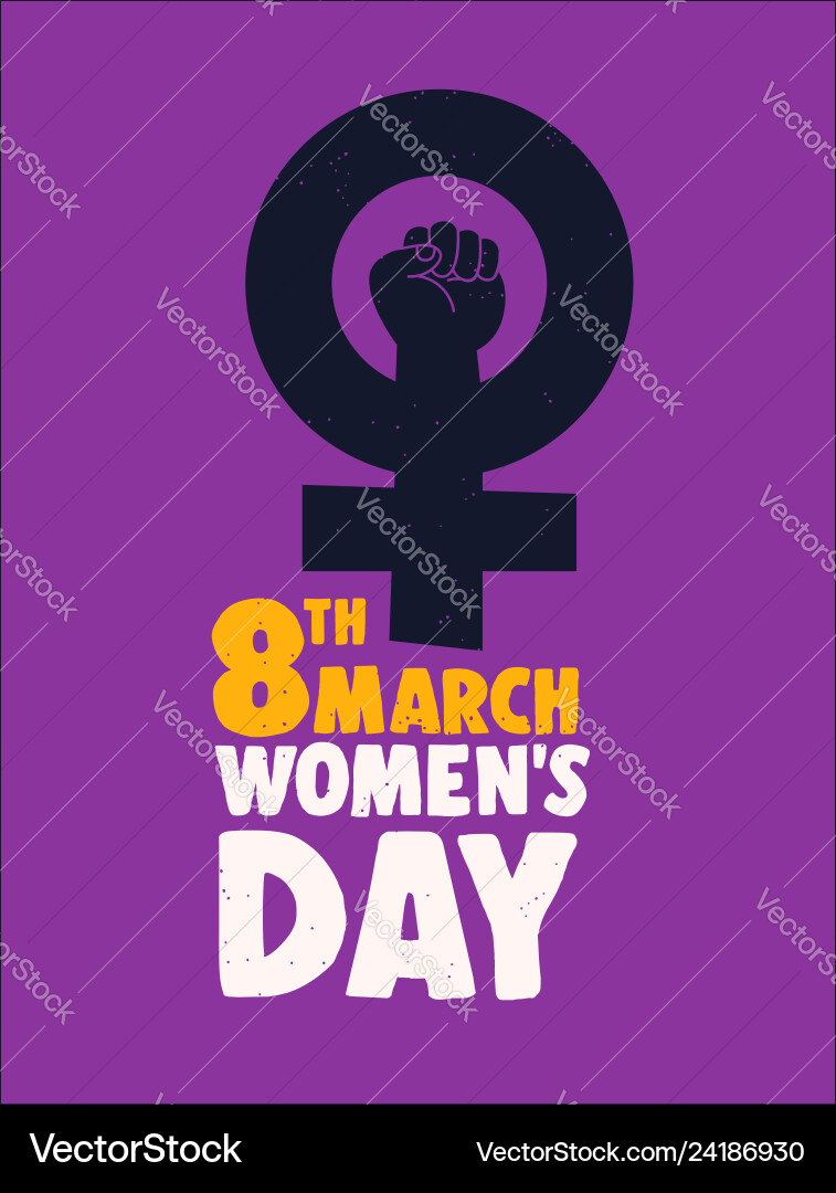 International Women's Day - Power & Equality Vector Image