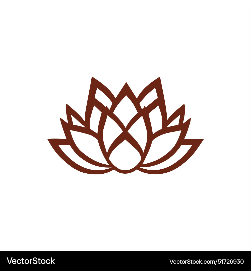 Lotus flower logo Royalty Free Vector Image - VectorStock
