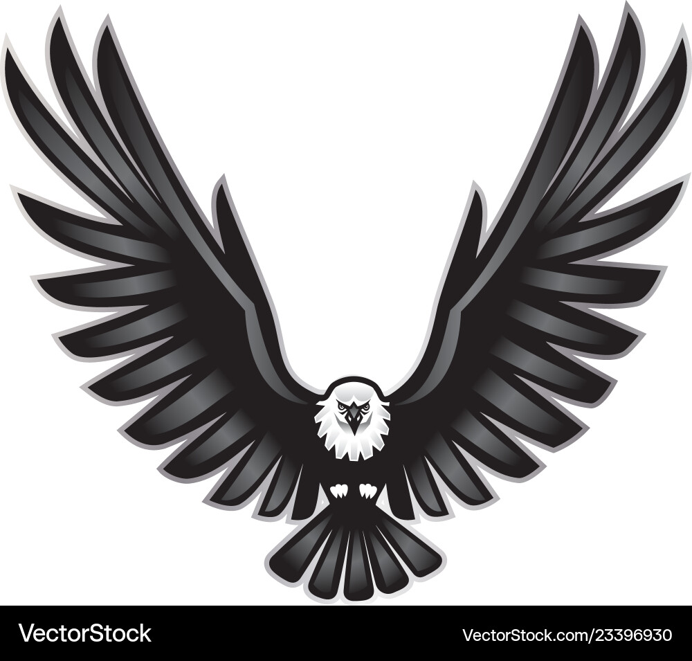 Open Wings Eagle Graphic Royalty Free Vector Image