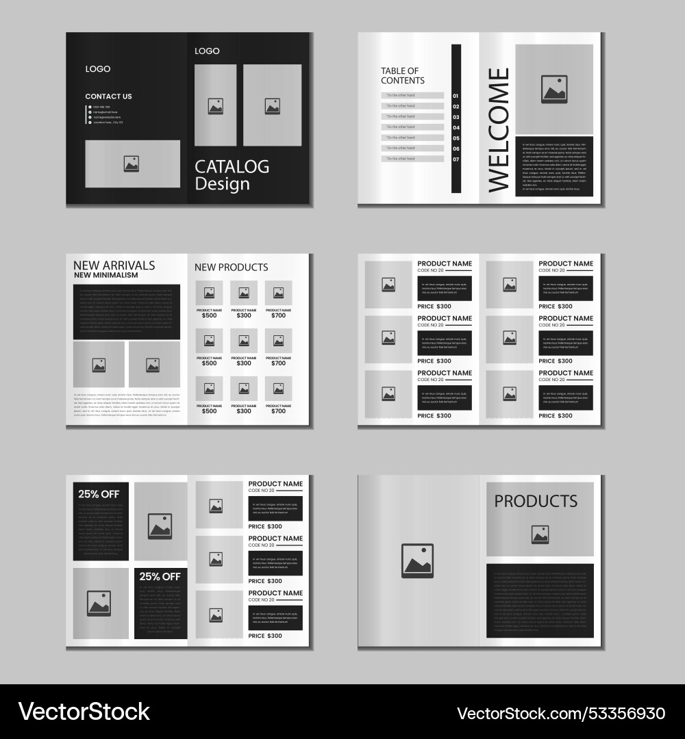 Product catalog Royalty Free Vector Image - VectorStock