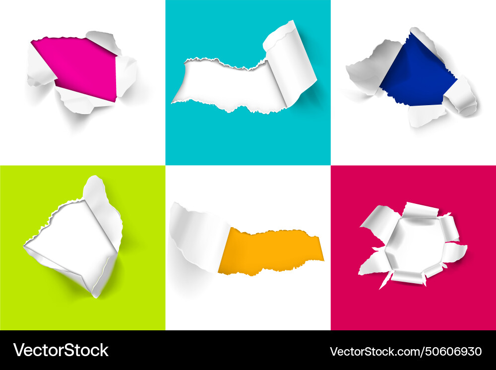Torn paper design concept Royalty Free Vector Image