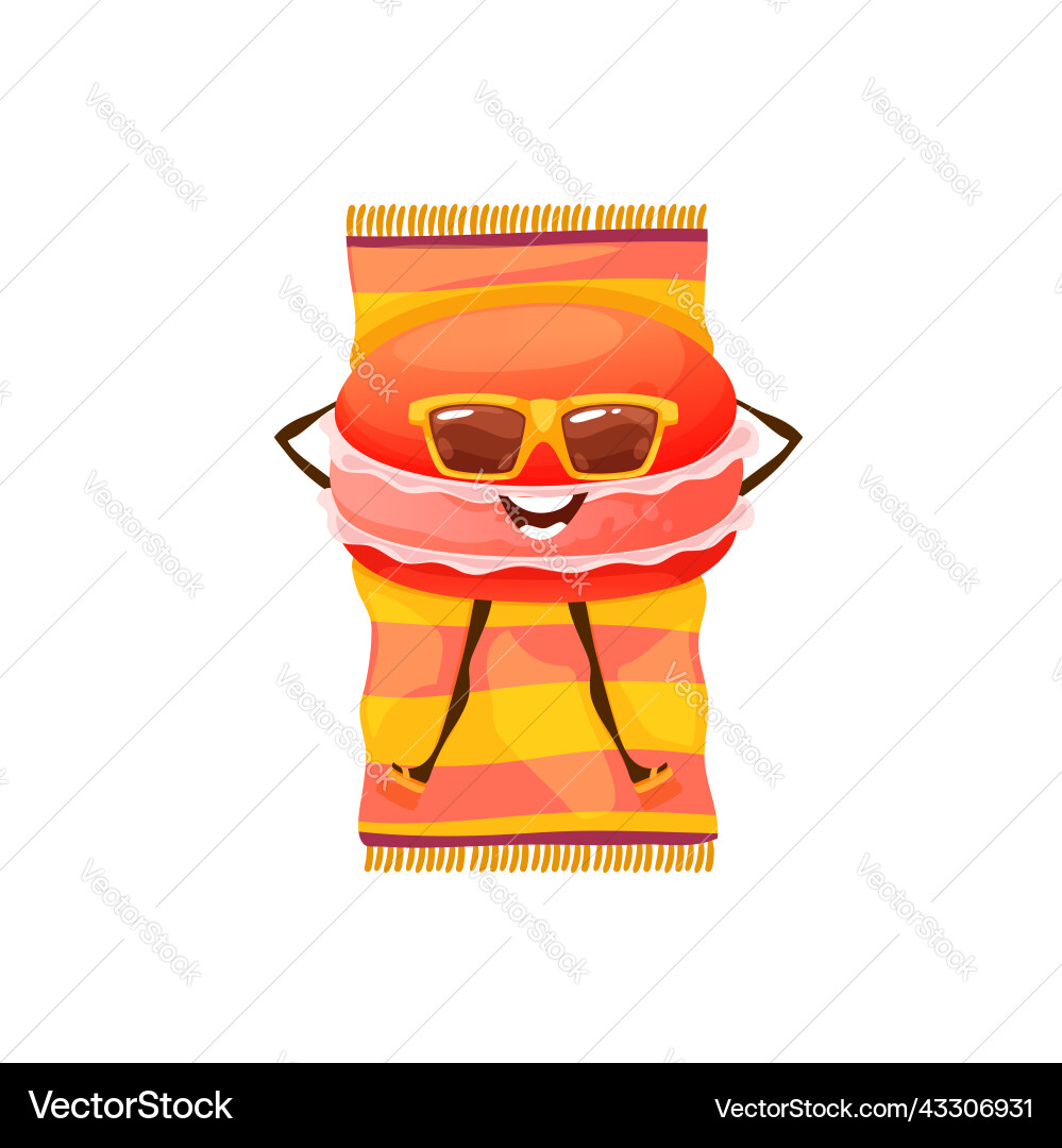 Cute Macaroon on the Beach Royalty Free Vector Image