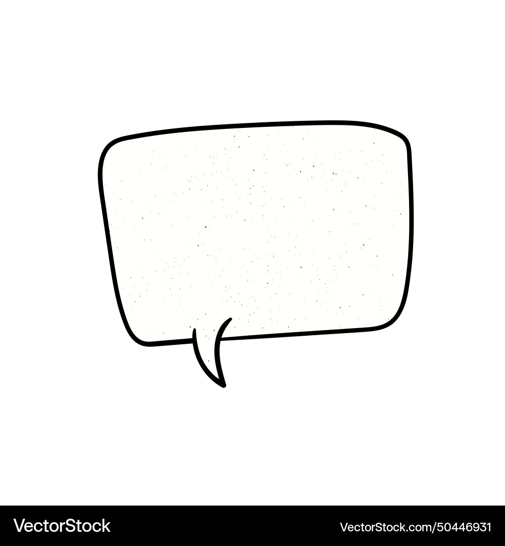 Empty speech square sketch icon isolated Vector Image