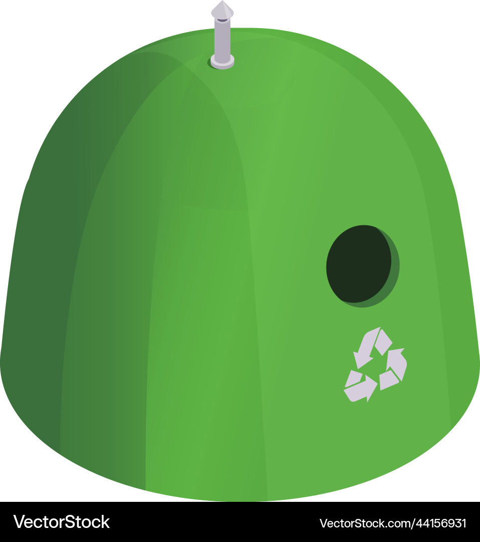 Isometric garbage can Royalty Free Vector Image