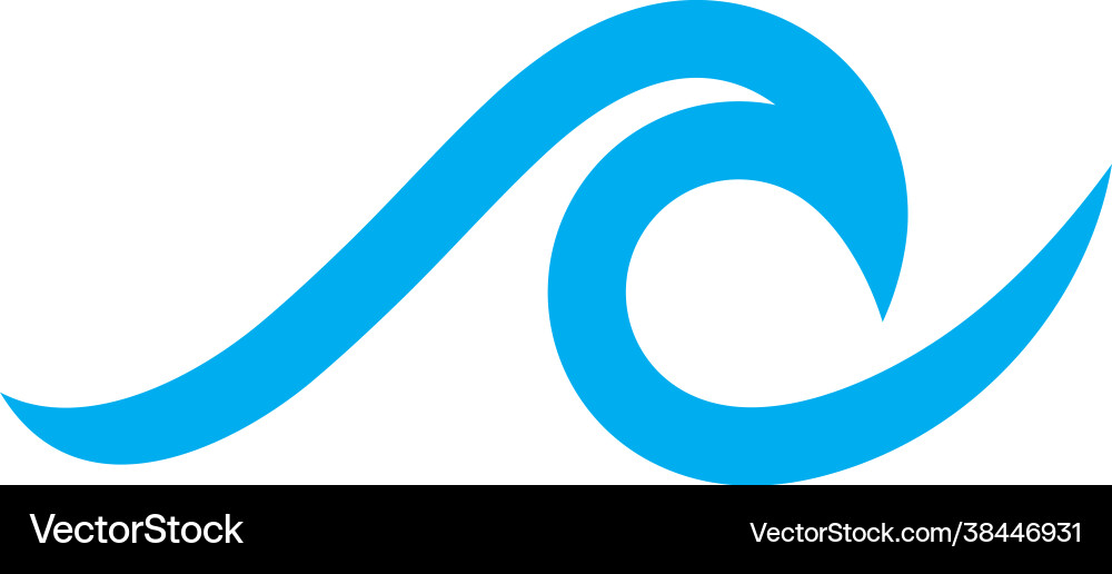 Ocean Wave Symbol Royalty Free Vector Image - VectorStock