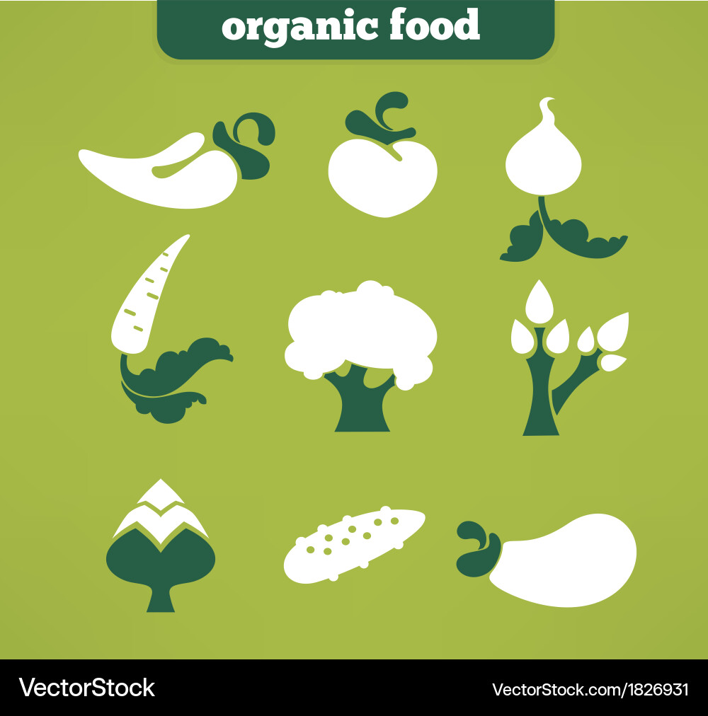 Organic food Royalty Free Vector Image - VectorStock