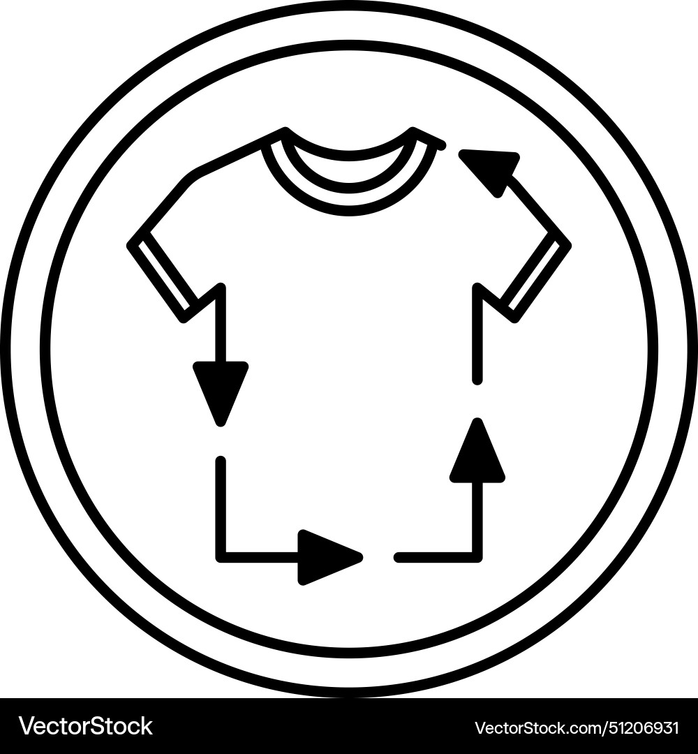 Recycled textile icons recycling clothes Vector Image