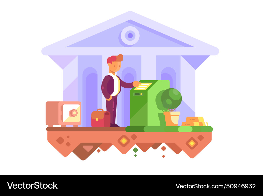 Atm transaction concept Royalty Free Vector Image