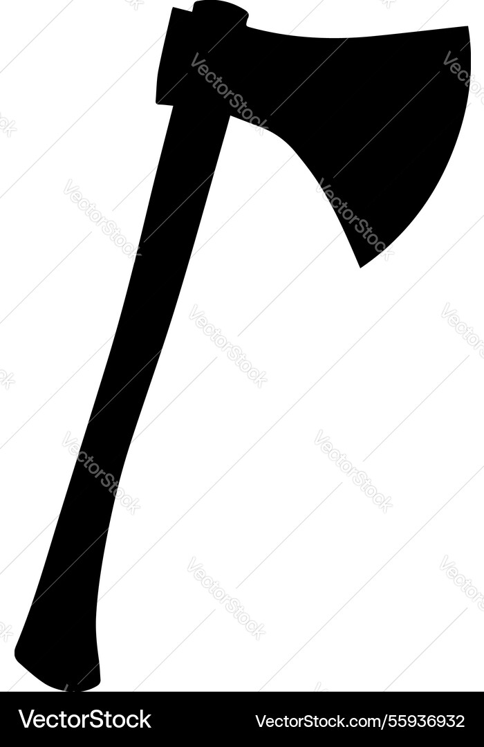 Axe icon black isolated Royalty Free Vector Image