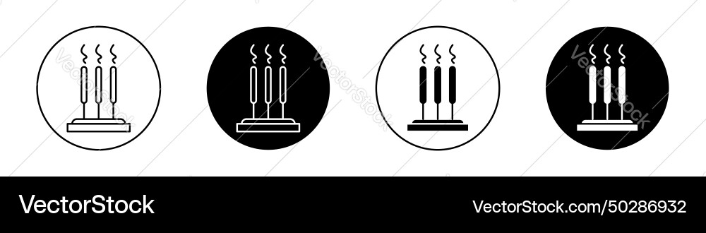Burning incense stick icon Royalty Free Vector Image