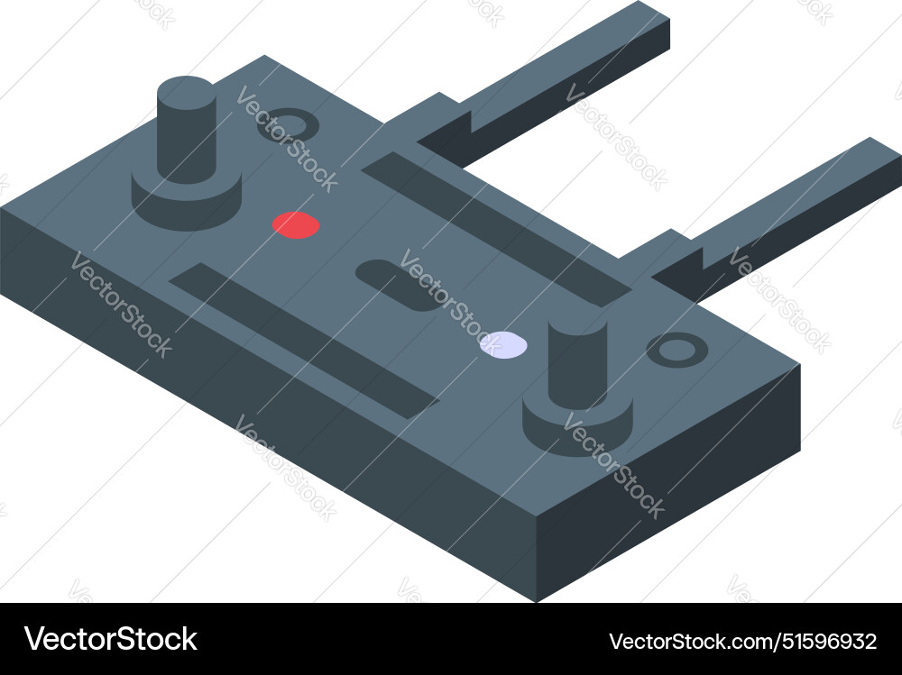 Drone remote control device with antenna Vector Image
