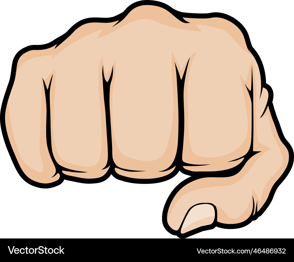 Fist bump giving a front angle Royalty Free Vector Image