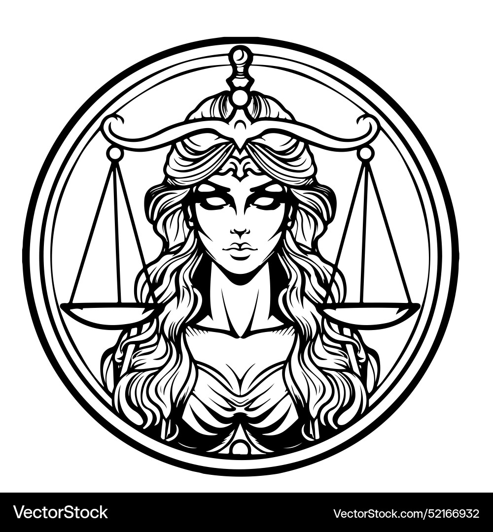 Libra zodiac symbol Royalty Free Vector Image - VectorStock