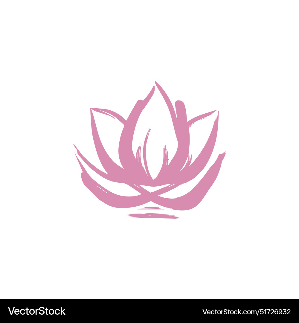 Lotus flower logo Royalty Free Vector Image - VectorStock