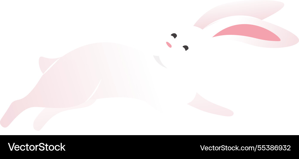 Running rabbit animal Royalty Free Vector Image