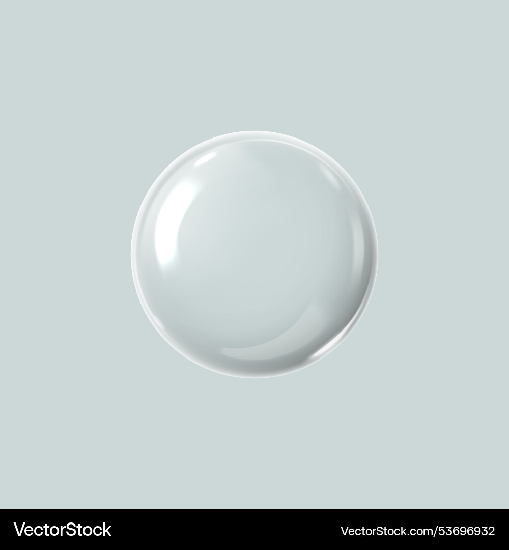 Smooth glass 3d ball Royalty Free Vector Image
