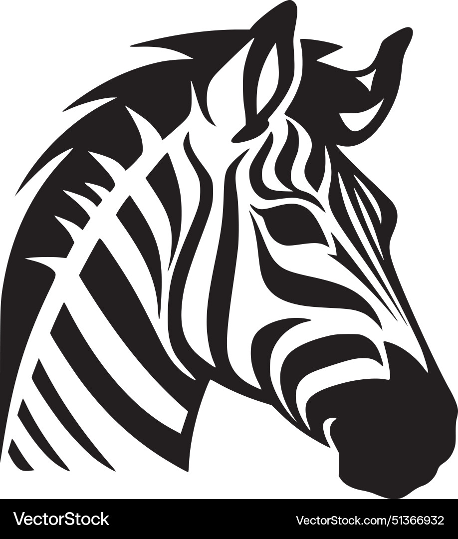 Zebra - minimalist and simple silhouette Vector Image