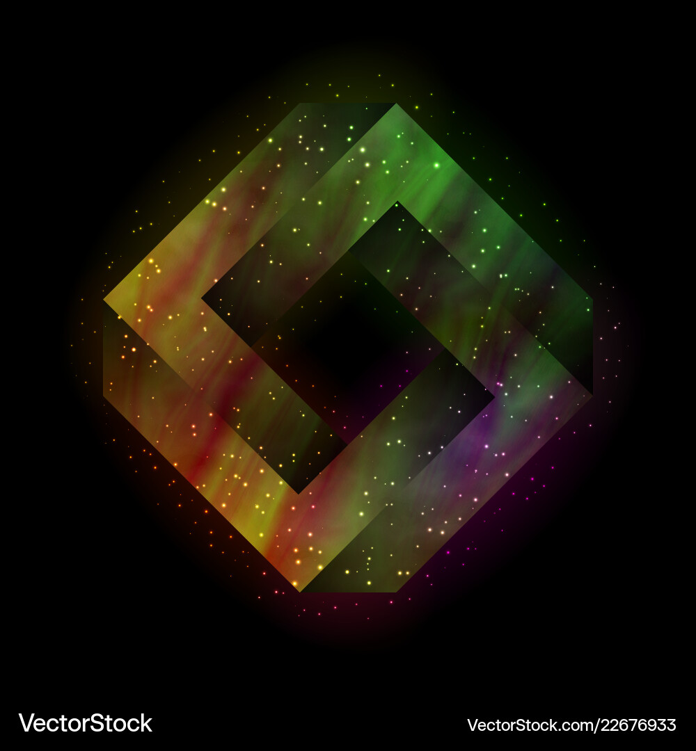 Colorful impossible square Royalty Free Vector Image