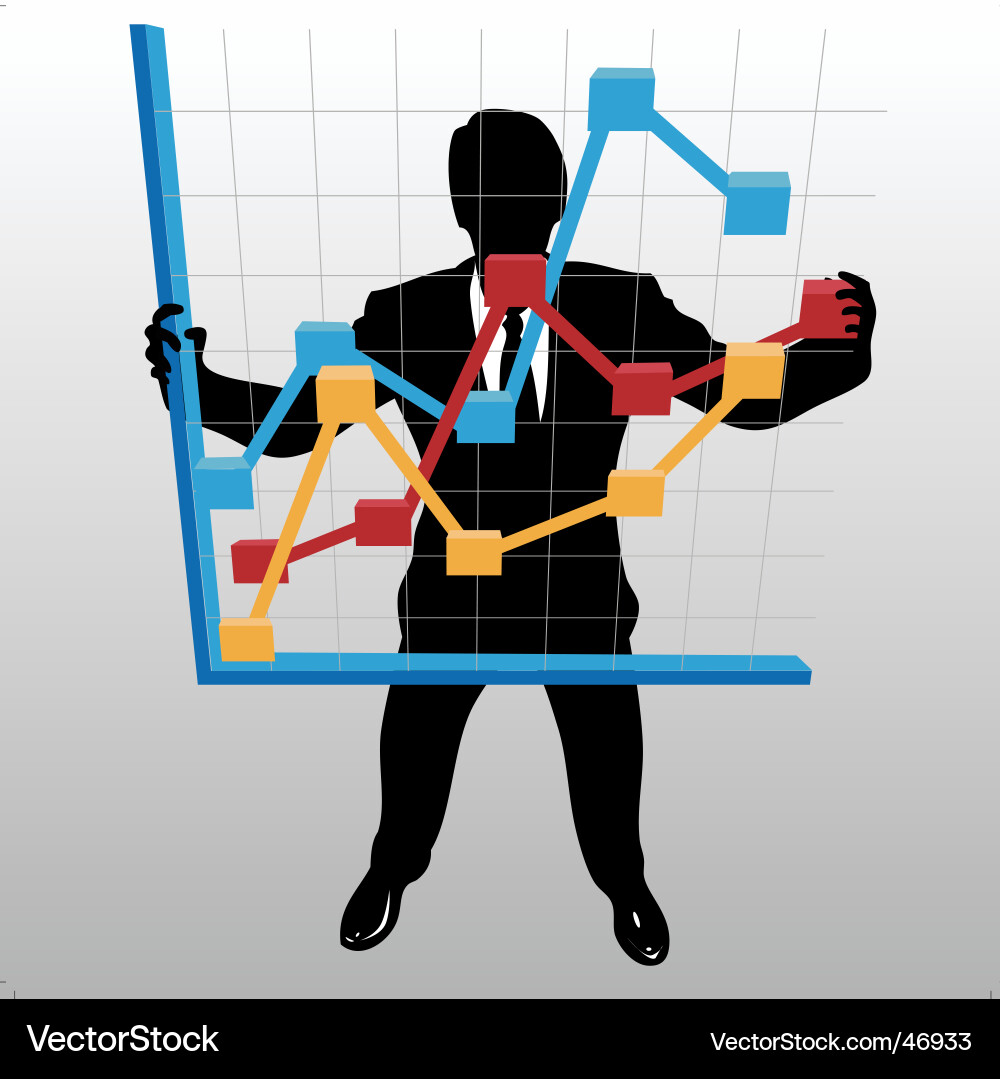 Financial Growth Chart Royalty Free Vector Image