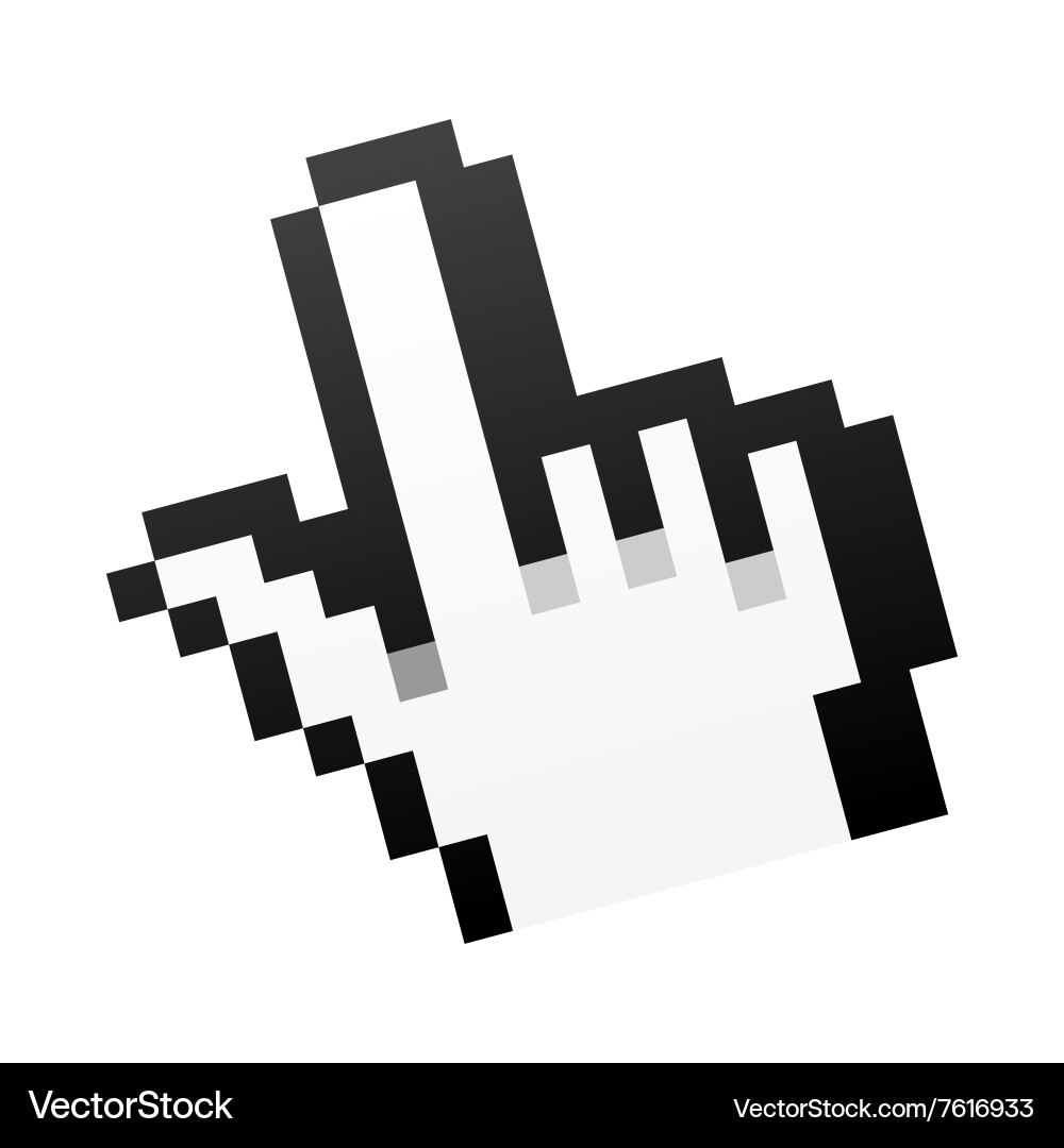 Finger pointing icon Royalty Free Vector Image