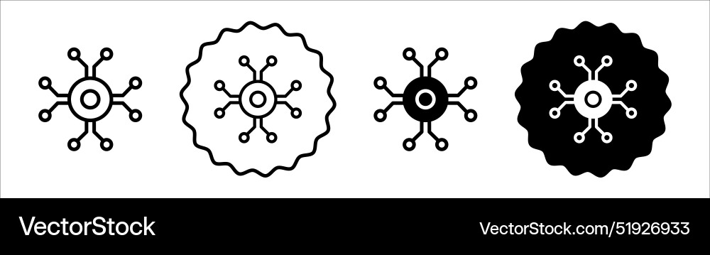 Ict icon symbol set collection simple sign Vector Image