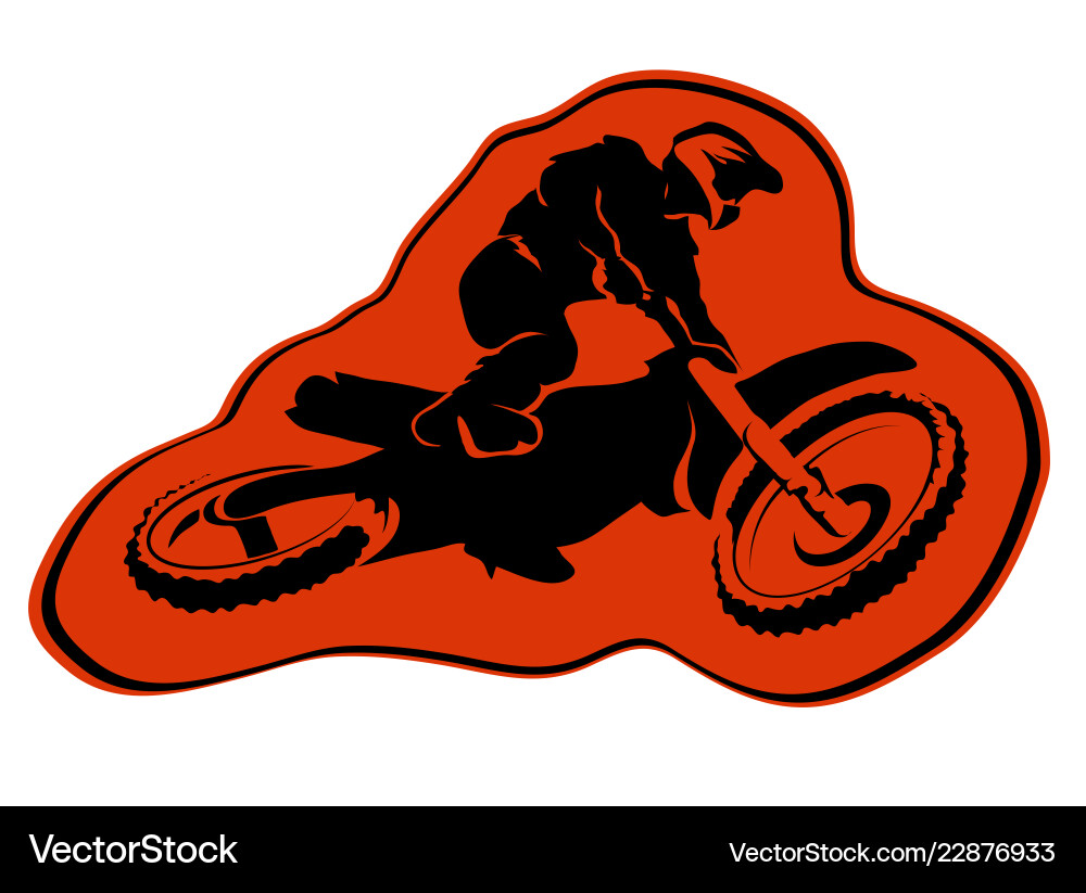 Moto enduro background icon sticker design Vector Image