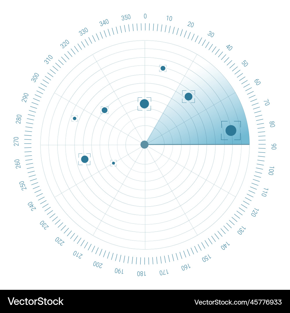 Radar screen background sonar Royalty Free Vector Image