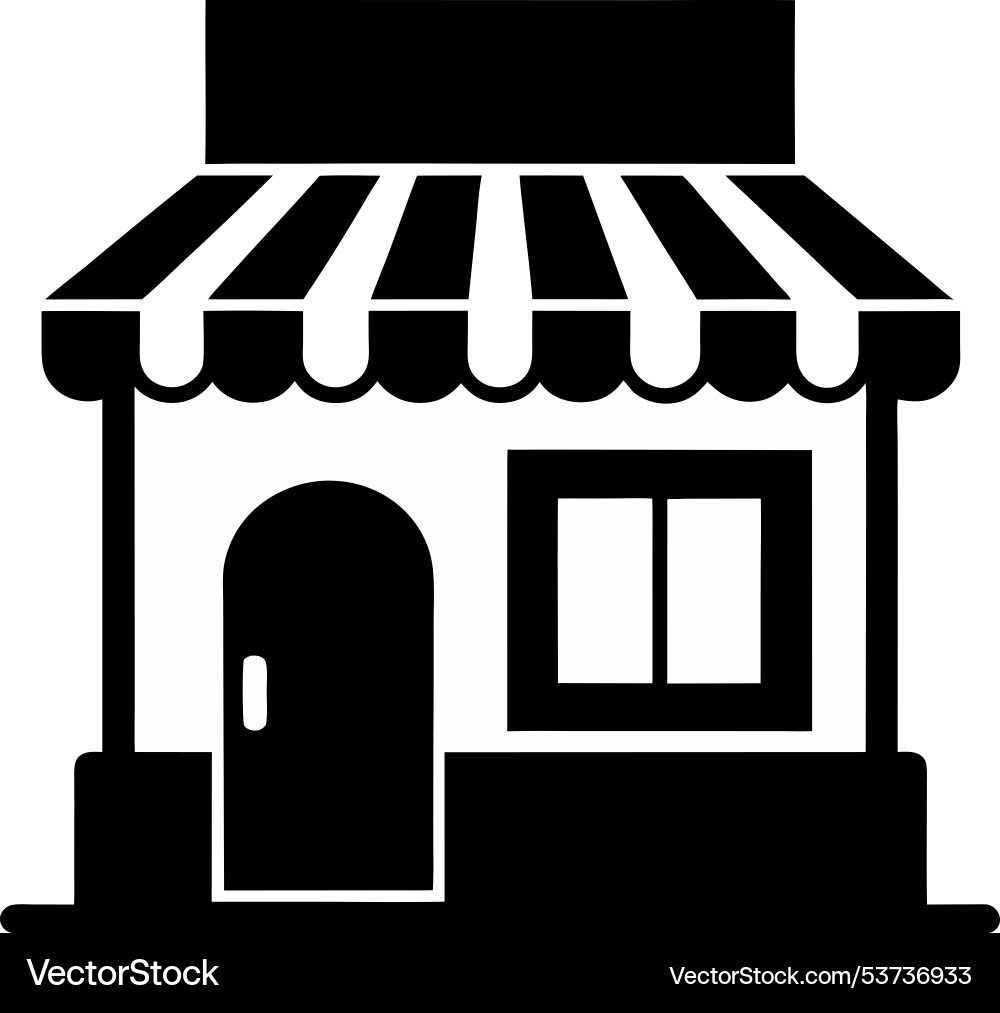 Shop silhouette Royalty Free Vector Image - VectorStock