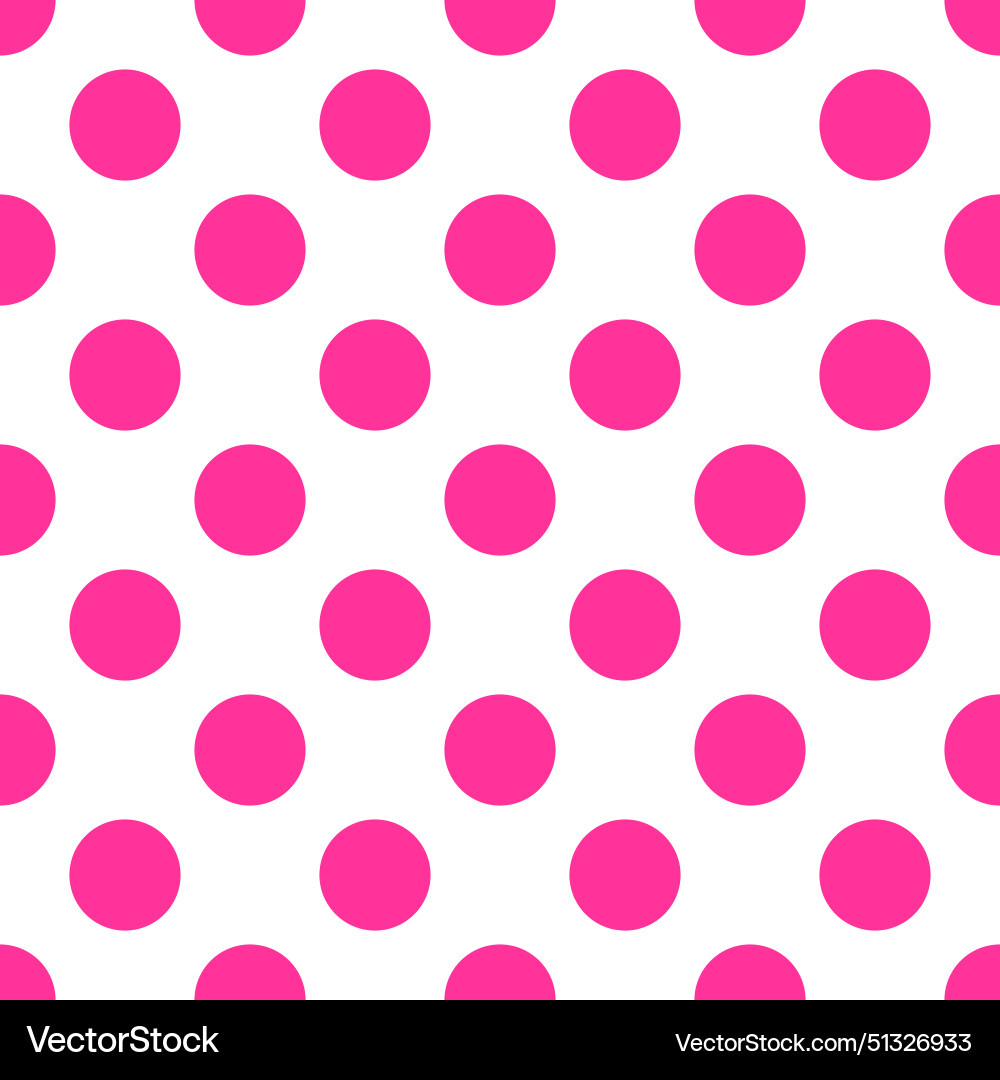 Tile pattern big polka dots on white background Vector Image