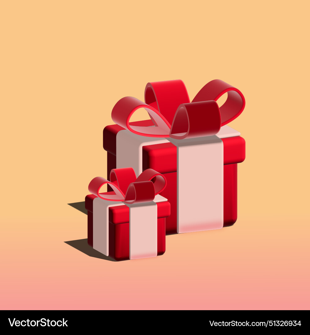 3d gift boxes Royalty Free Vector Image - VectorStock