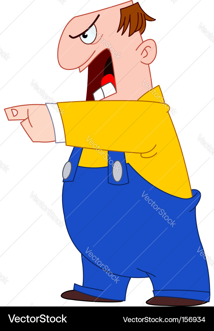 Angry man Royalty Free Vector Image - VectorStock