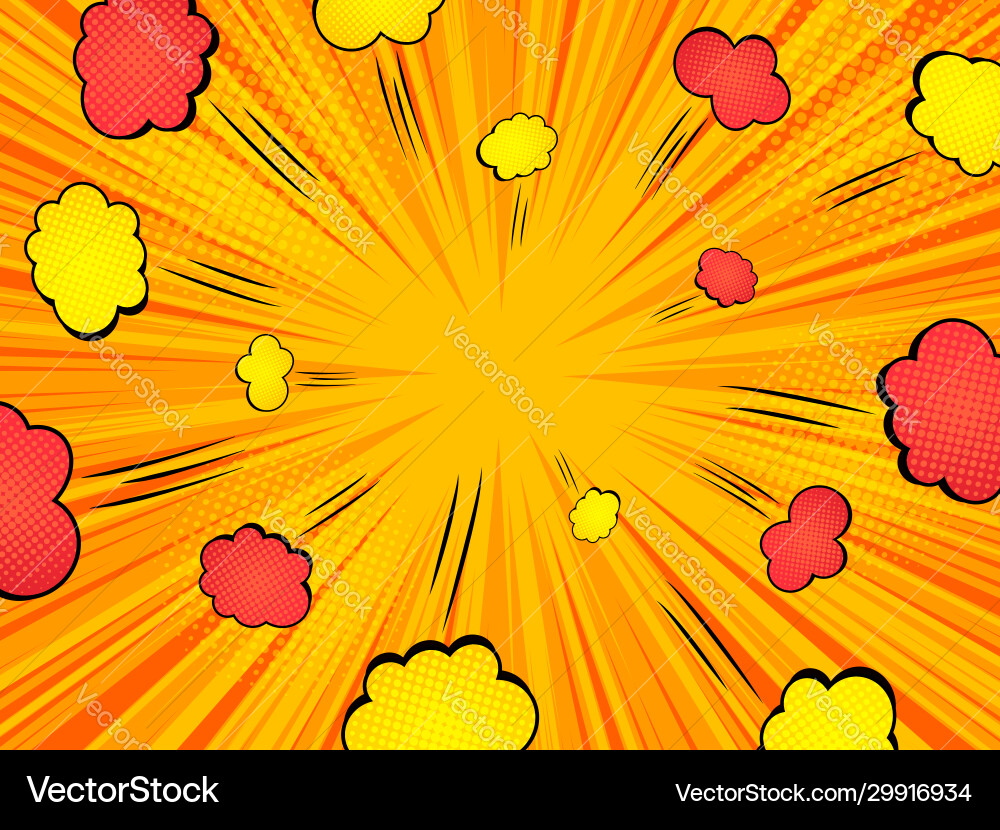 Comic explosion background Royalty Free Vector Image