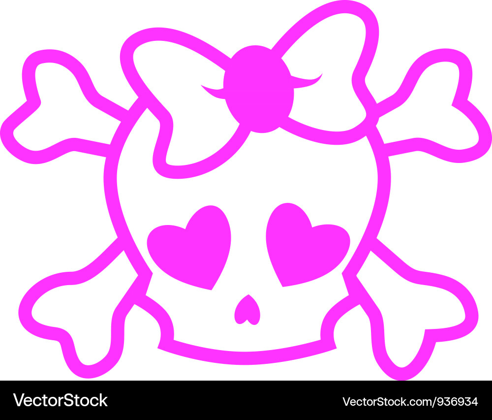 Emo Skull Lizenzfreies Vektorbild - VectorStock