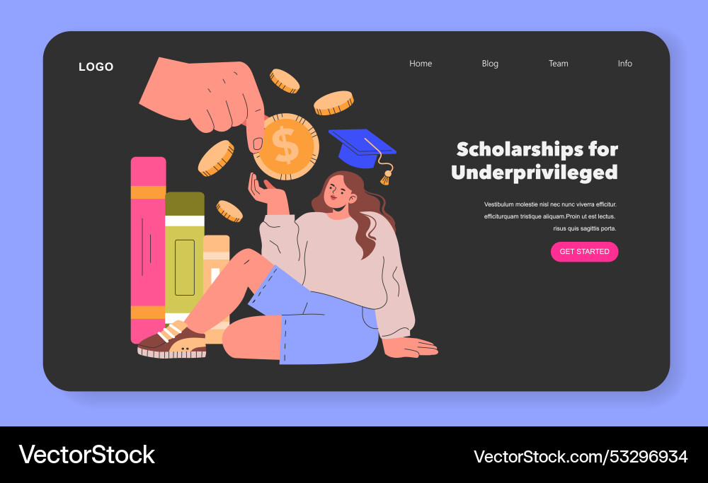 Knowledge for all flat Royalty Free Vector Image