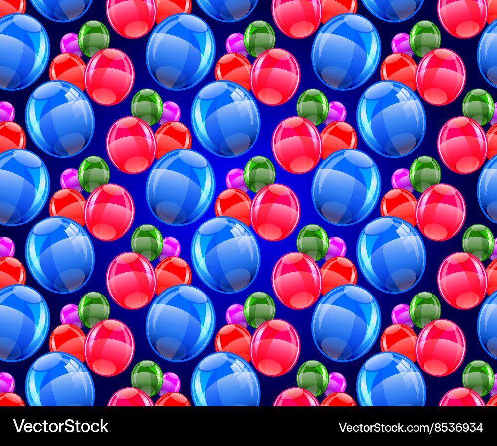Seamless pattern from balloons Royalty Free Vector Image