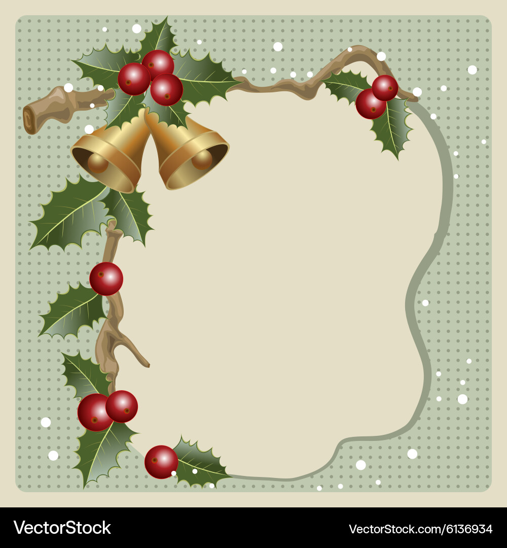 Vintage Christmas Frame Royalty Free Vector Image