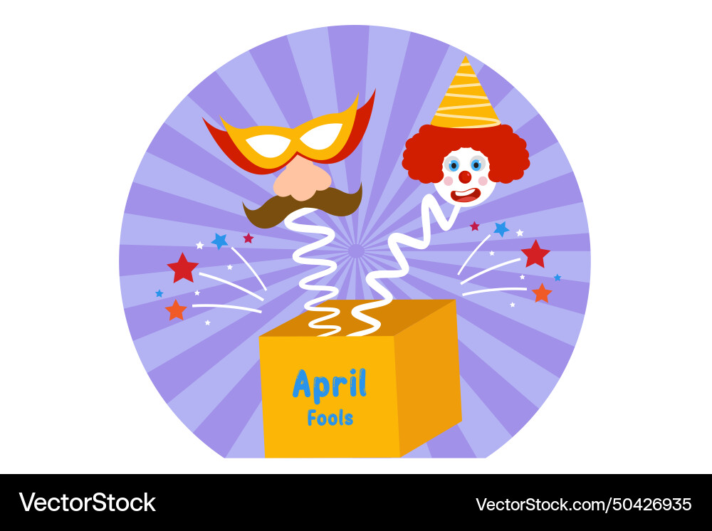 April fools flat design Royalty Free Vector Image