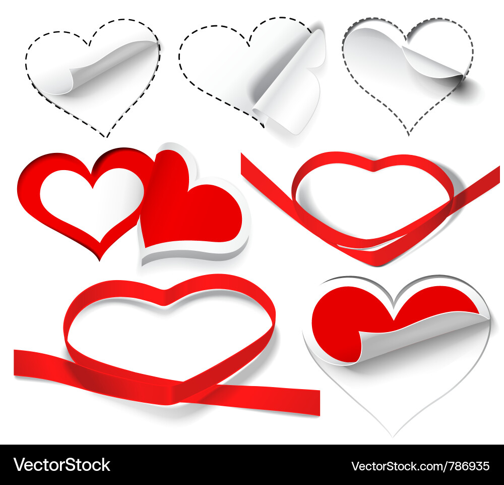 Collection of hearts Royalty Free Vector Image