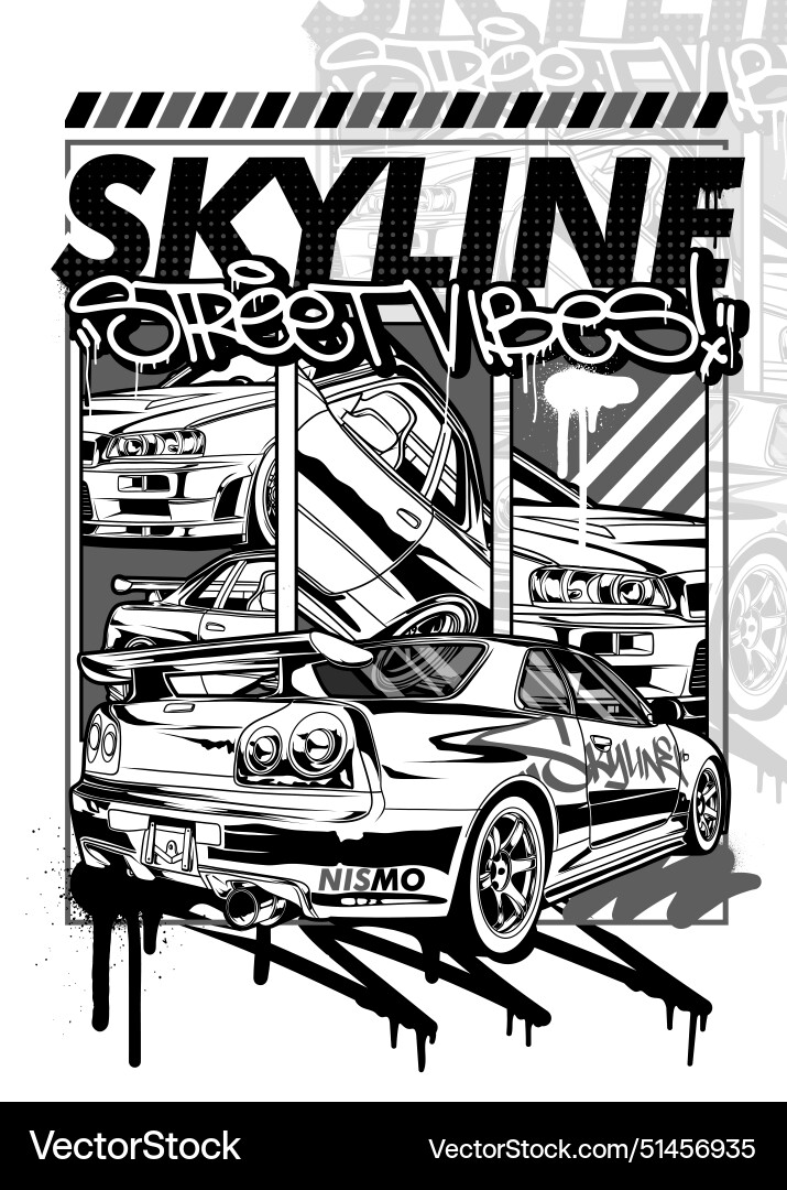 Graffiti car Royalty Free Vector Image - VectorStock