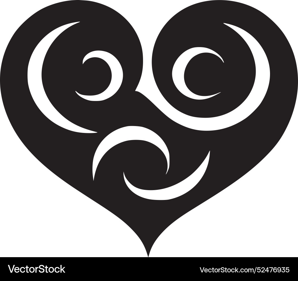 Heart - minimalist and simple silhouette Vector Image