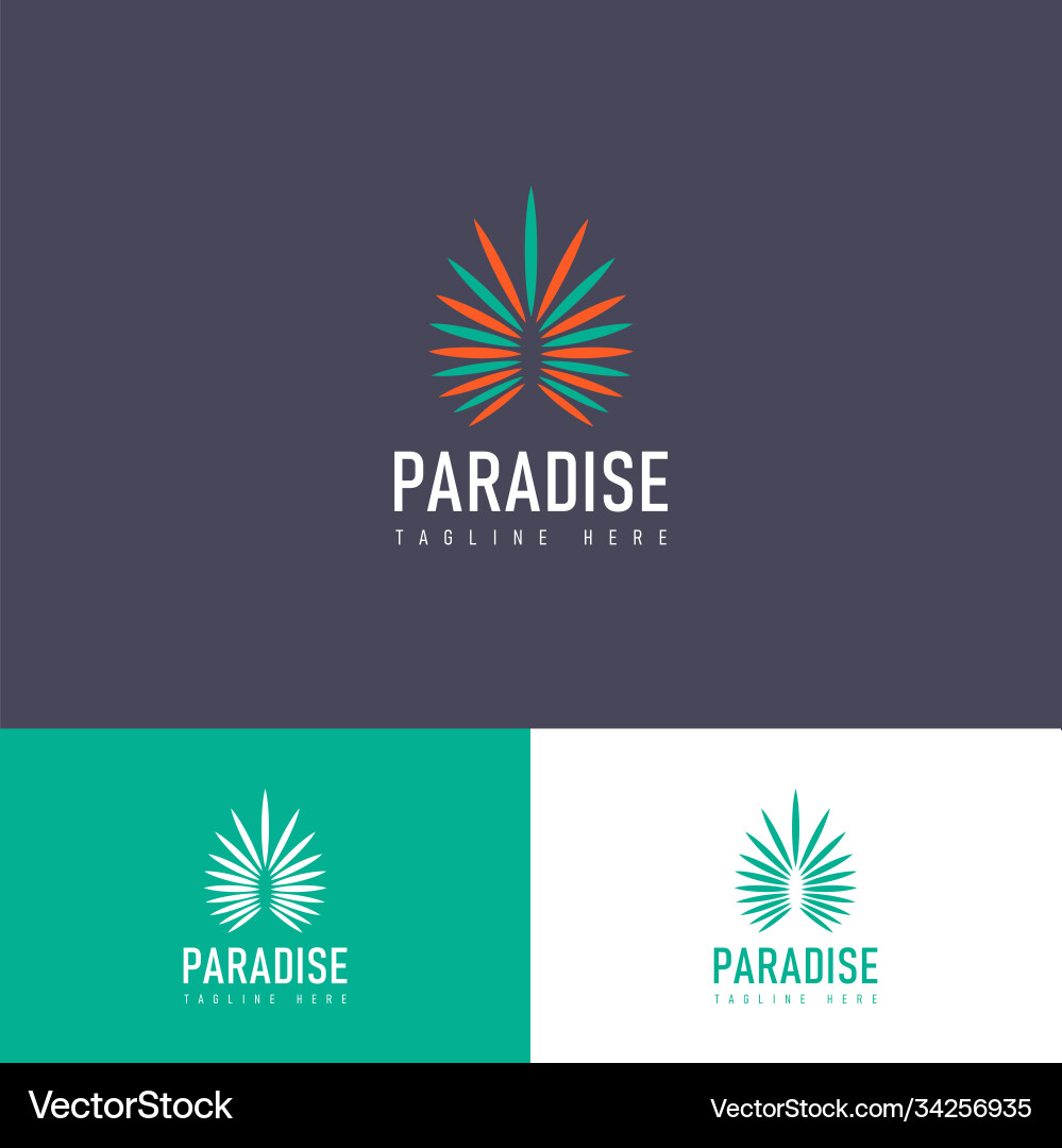Paradise capital logo icon design concept Vector Image