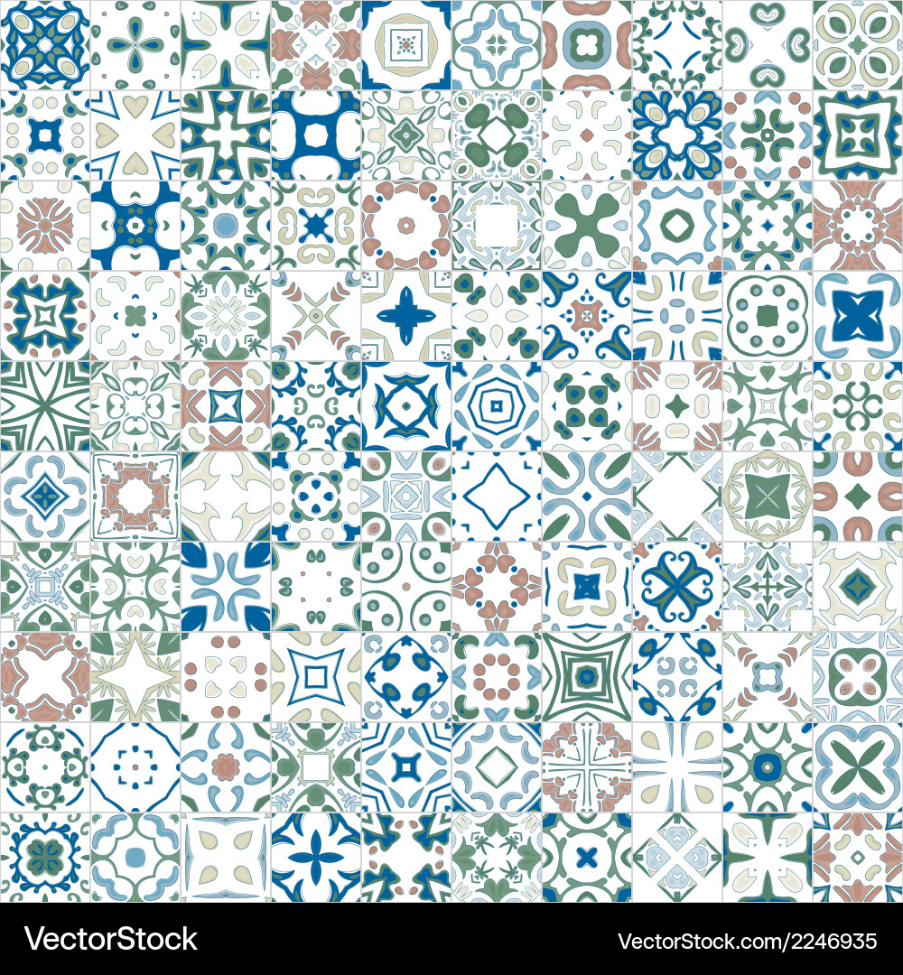 Portuguese tiles Royalty Free Vector Image - VectorStock