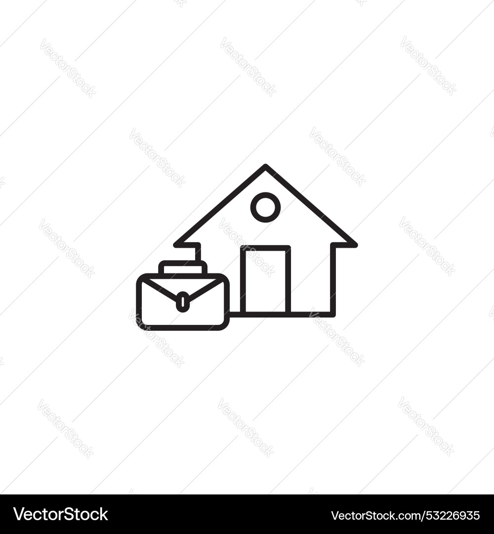 Remote work icon set home office telework symbol Vector Image Remote work icon set home office telework symbol Vector Image