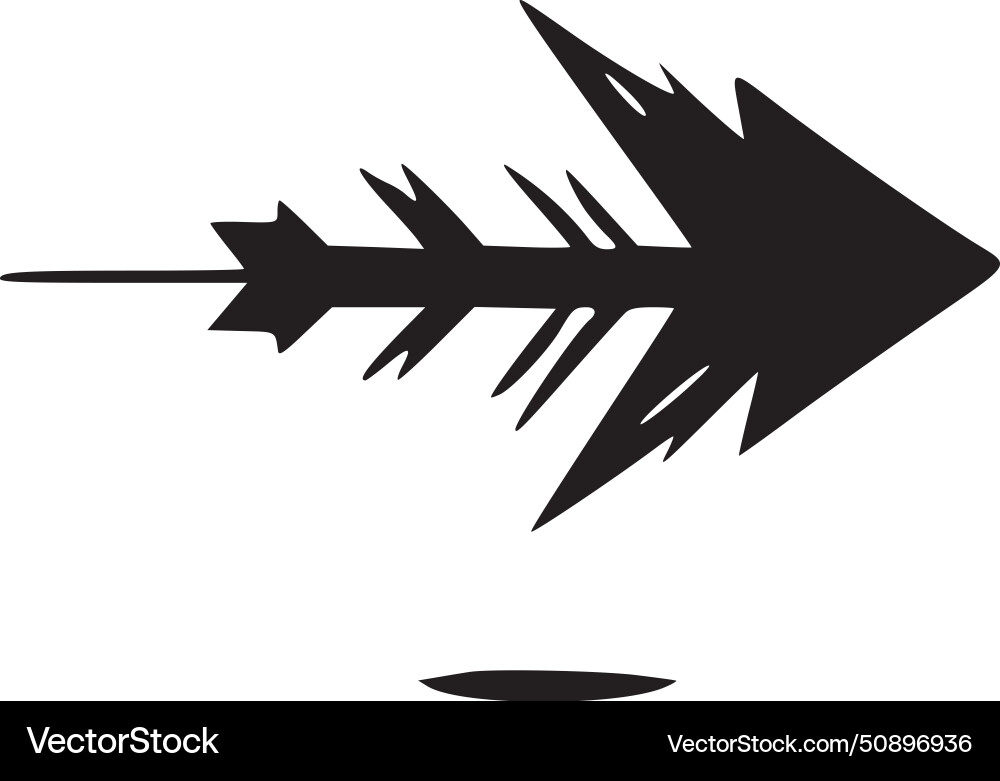Arrow - black and white Royalty Free Vector Image