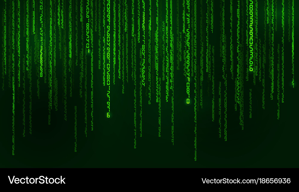 Background in a matrix style falling random Vector Image