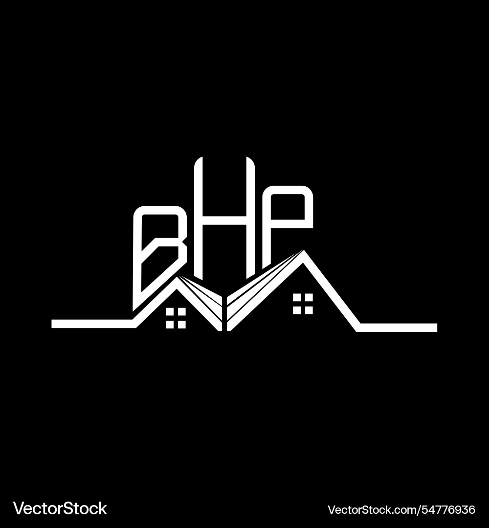 Bhp real state logo design simple and modern Vector Image
