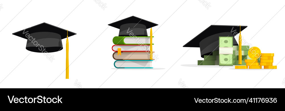 Education grant money or college study Royalty Free Vector