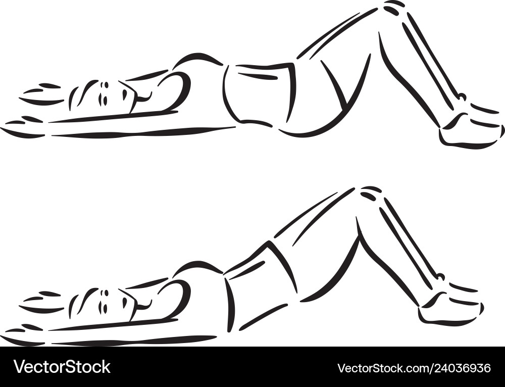 Fitness exercise work out Royalty Free Vector Image