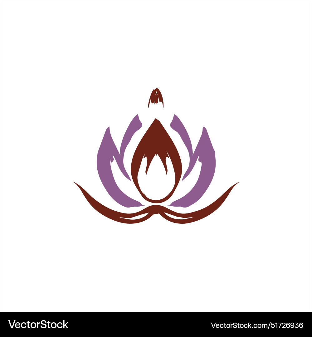 Lotus flower logo Royalty Free Vector Image - VectorStock